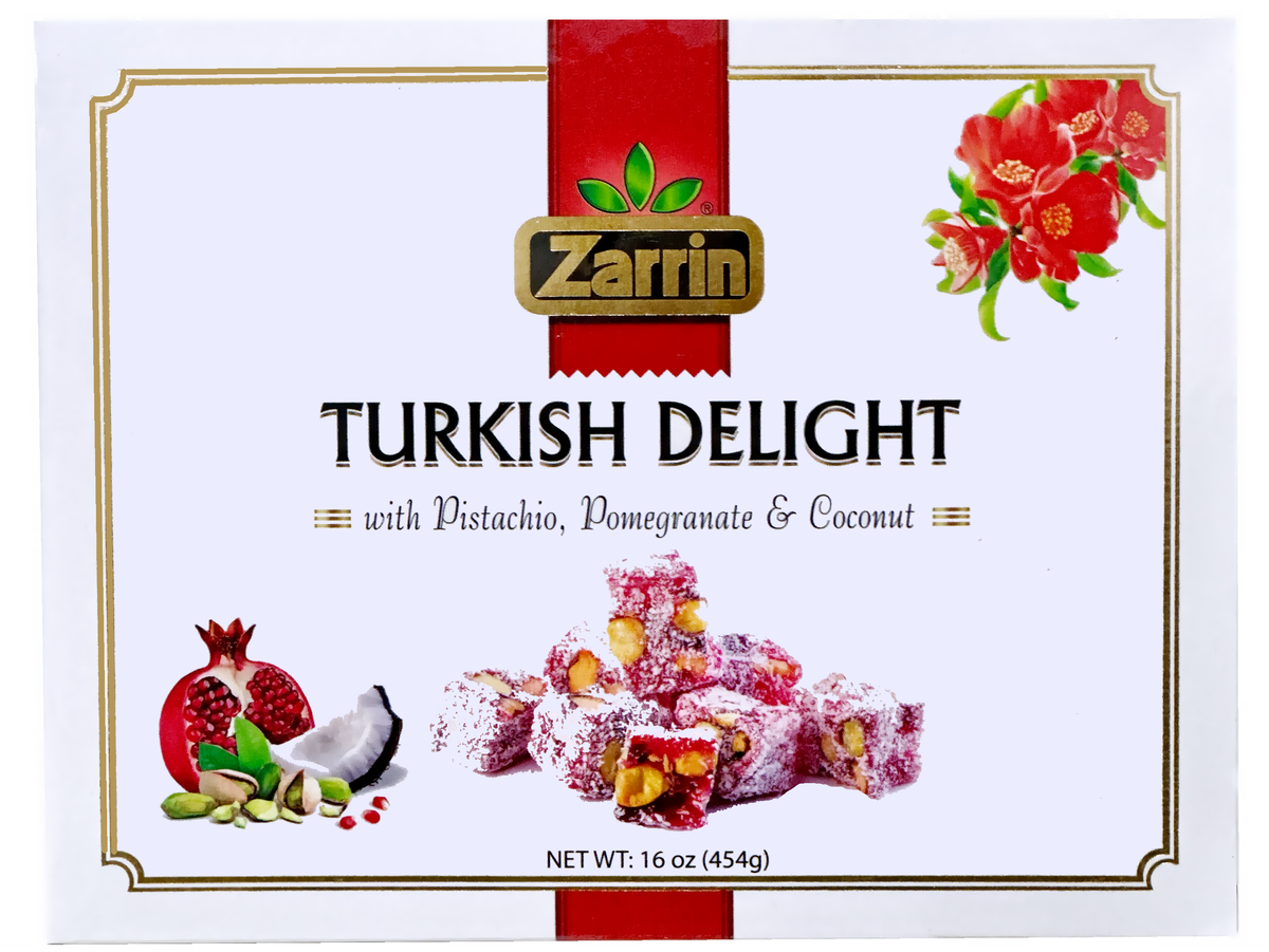 Turkish Delight With Pistachio & Pomegranate & Coconut - 16 Oz (Baslog ...